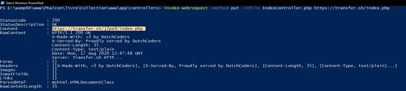 Transfer.sh : partager des fichier en ligne de commande